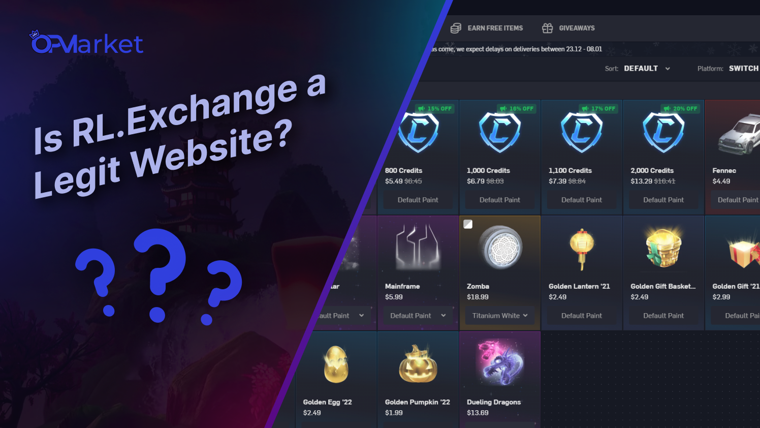 Is RL Exchange Legit? | OP.Market