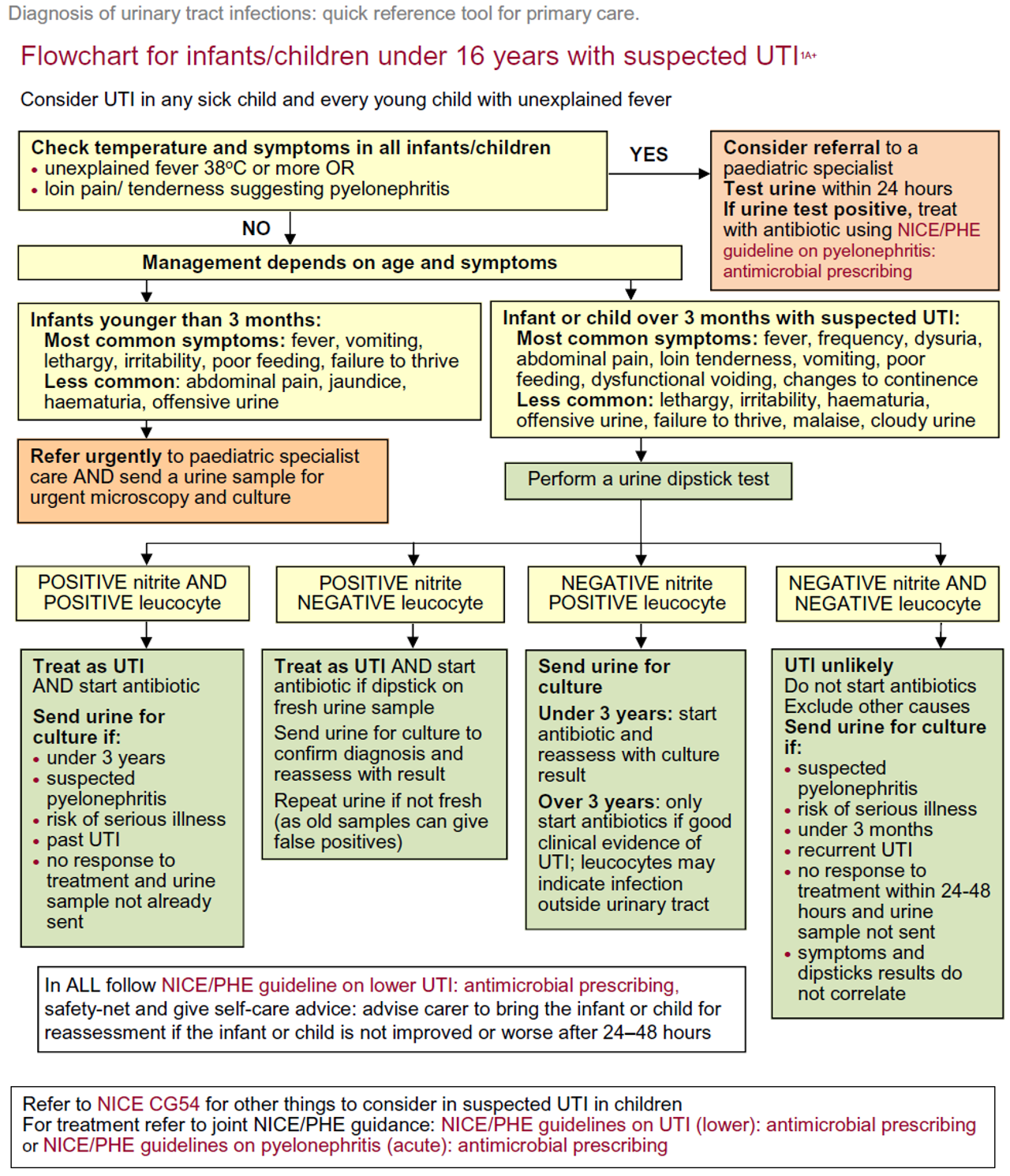 Investigations of a possible UTI in a child – GPnotebook