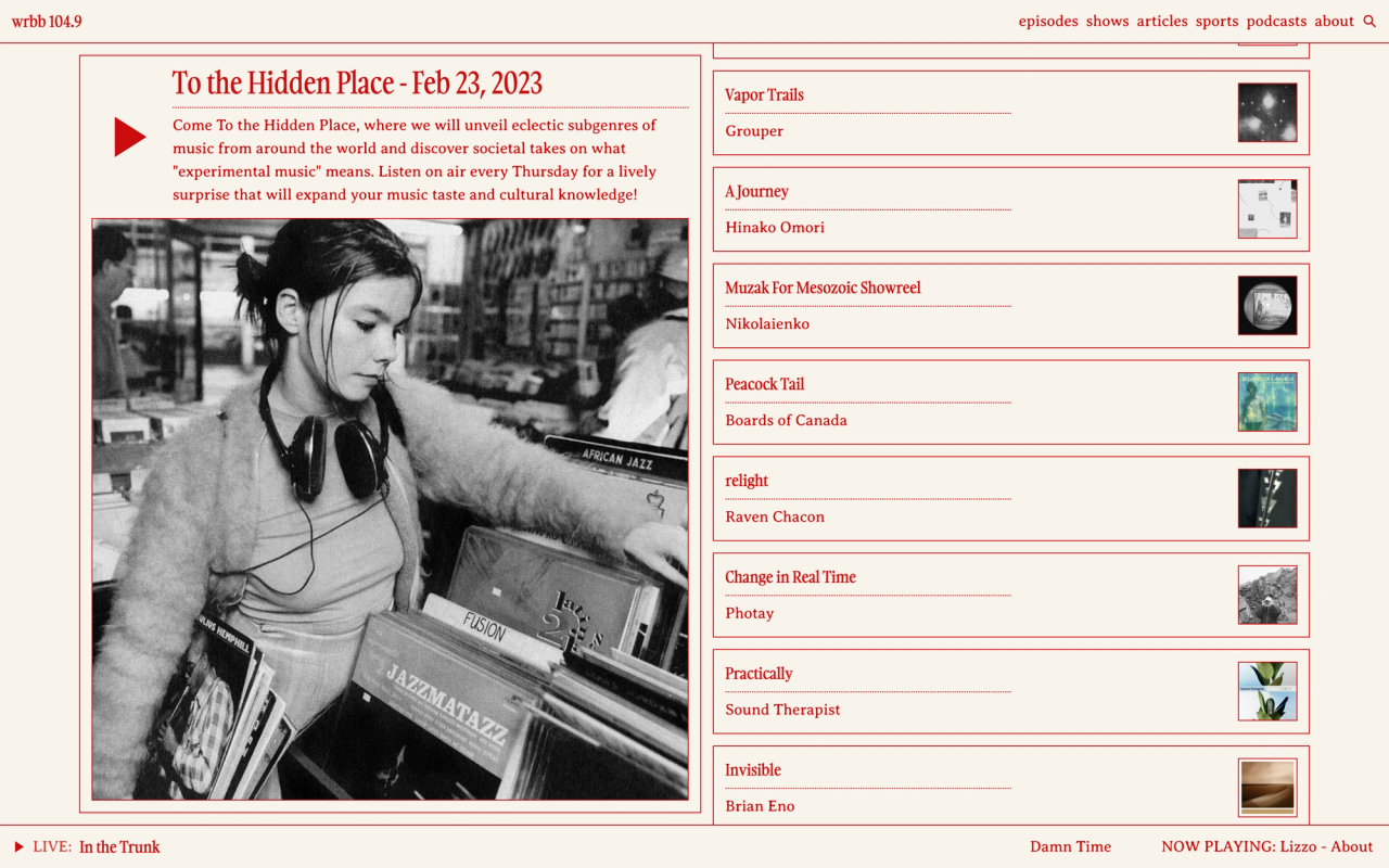 WRBB 104.9 FM - made with Sanity.io