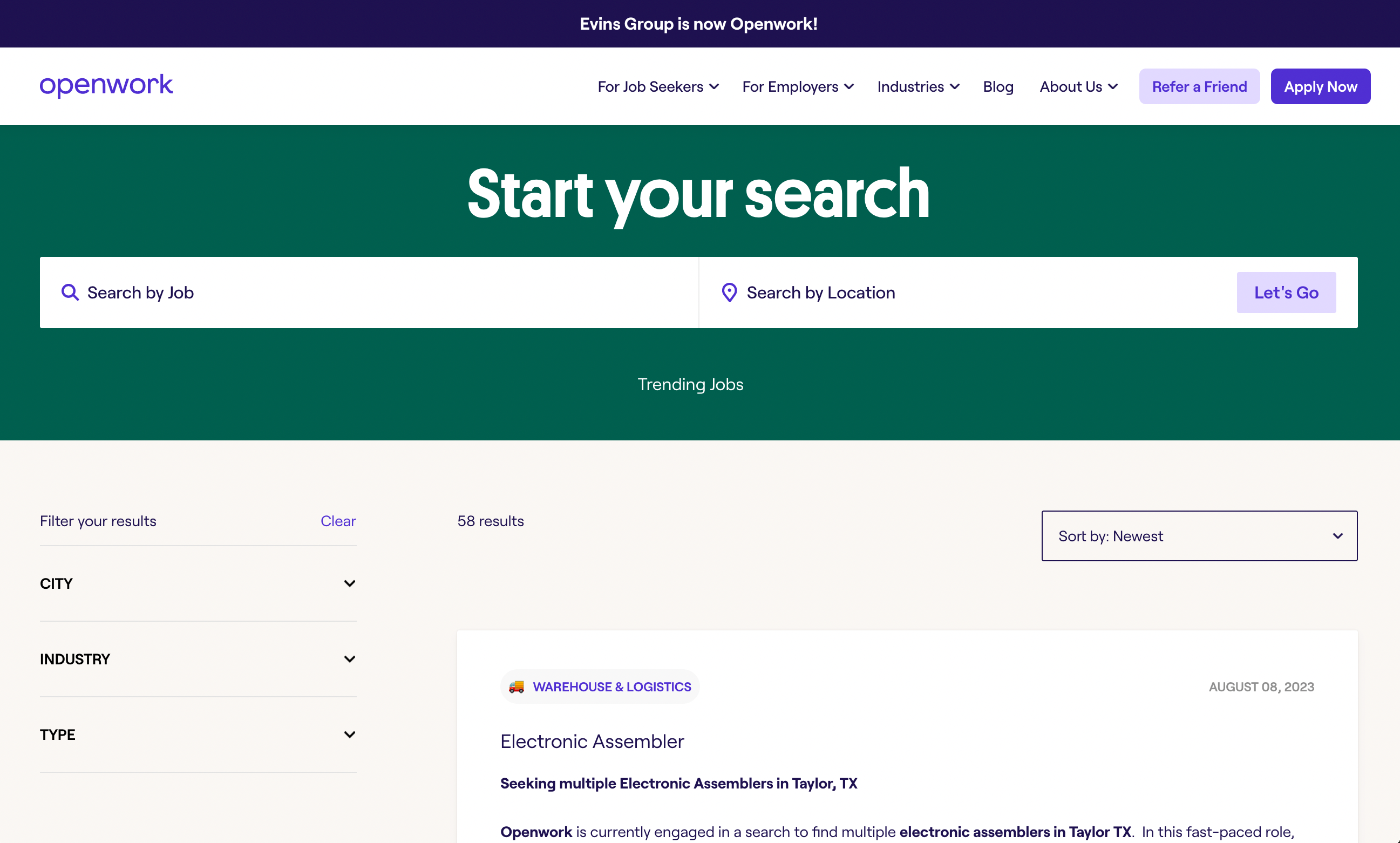 Openwork - made with Sanity.io