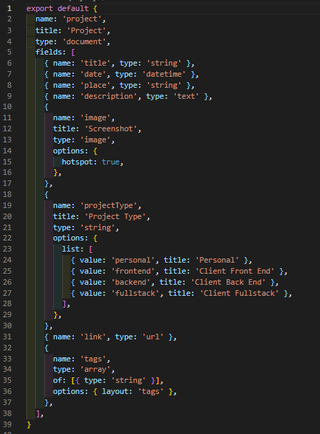 Portfolio - made with Sanity.io