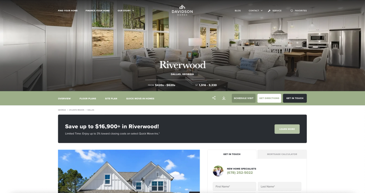 Davidson Homes - made with Sanity.io