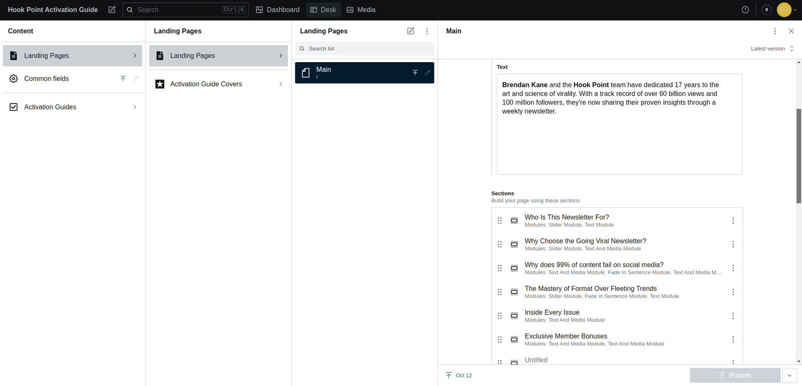 Going Viral Newsletter - made with Sanity.io