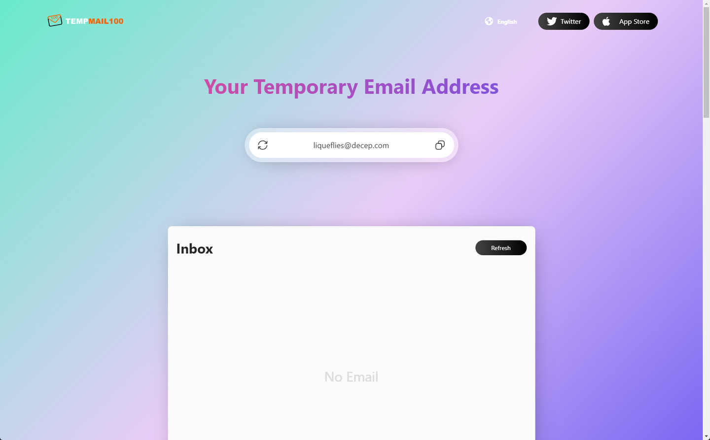 Tempmail - made with Sanity.io