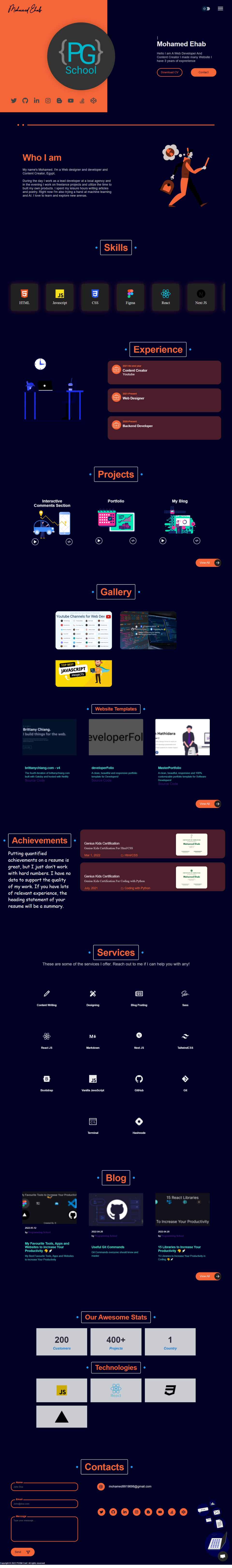 Developer-Portfolio - made with Sanity.io