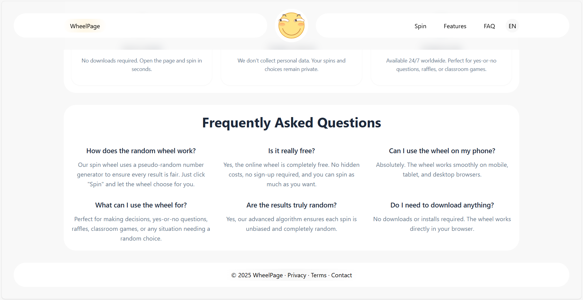 WheelPage - made with Sanity.io