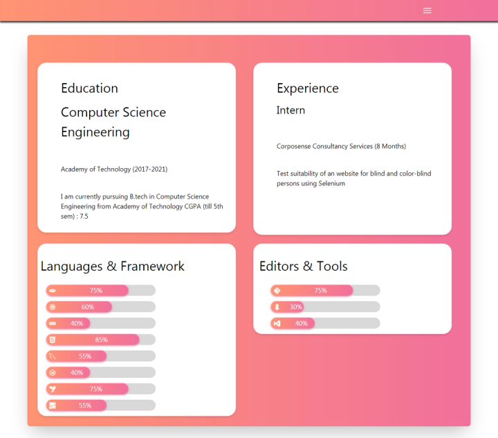 Portfolio - made with Sanity.io
