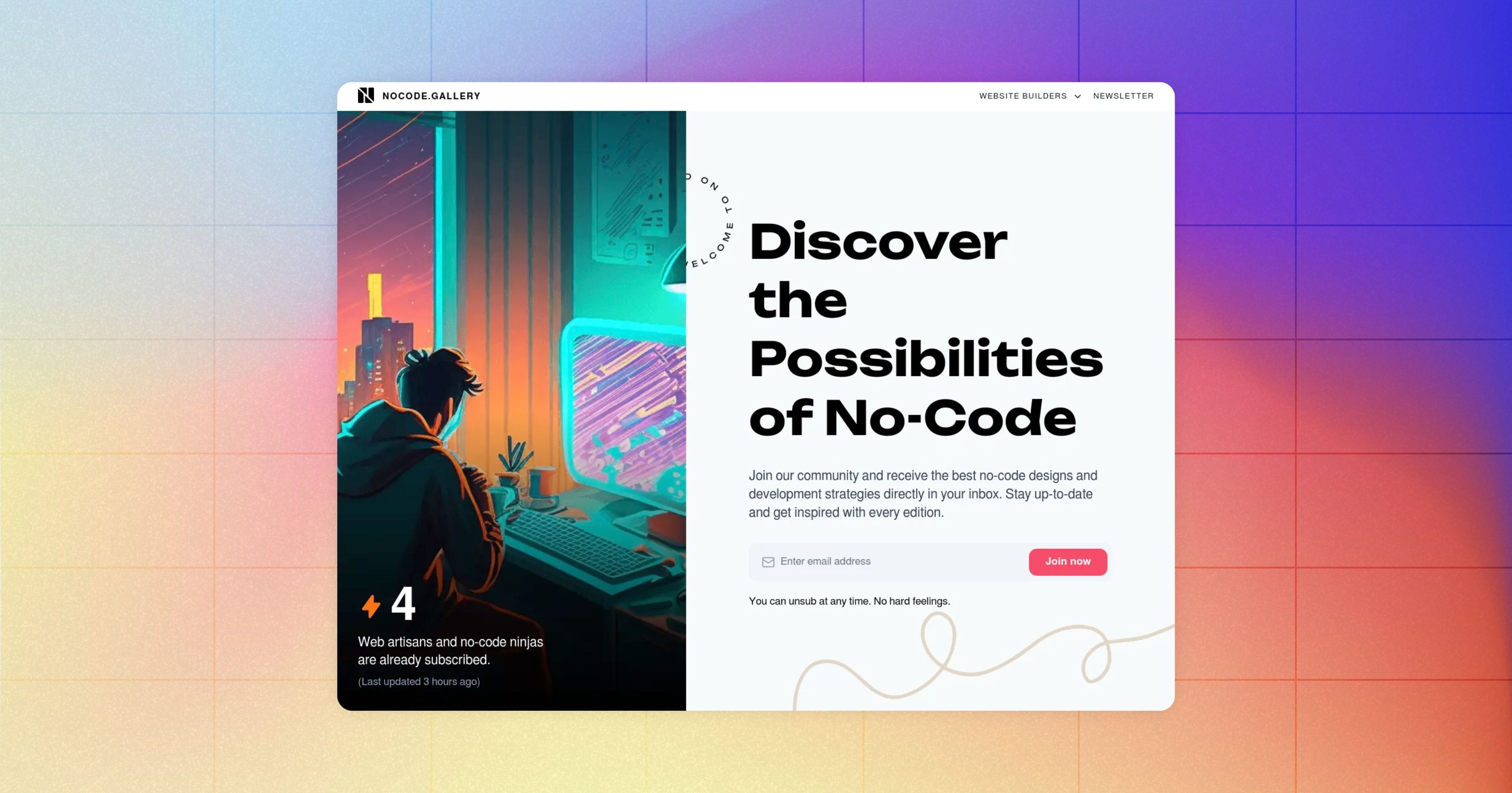 nocode.gallery - made with Sanity.io