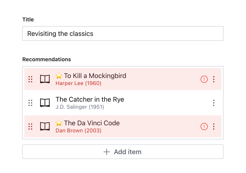 Create interactive array items for featured elements | Sanity.io guide Create interactive array items for featured elements | Sanity.io guide