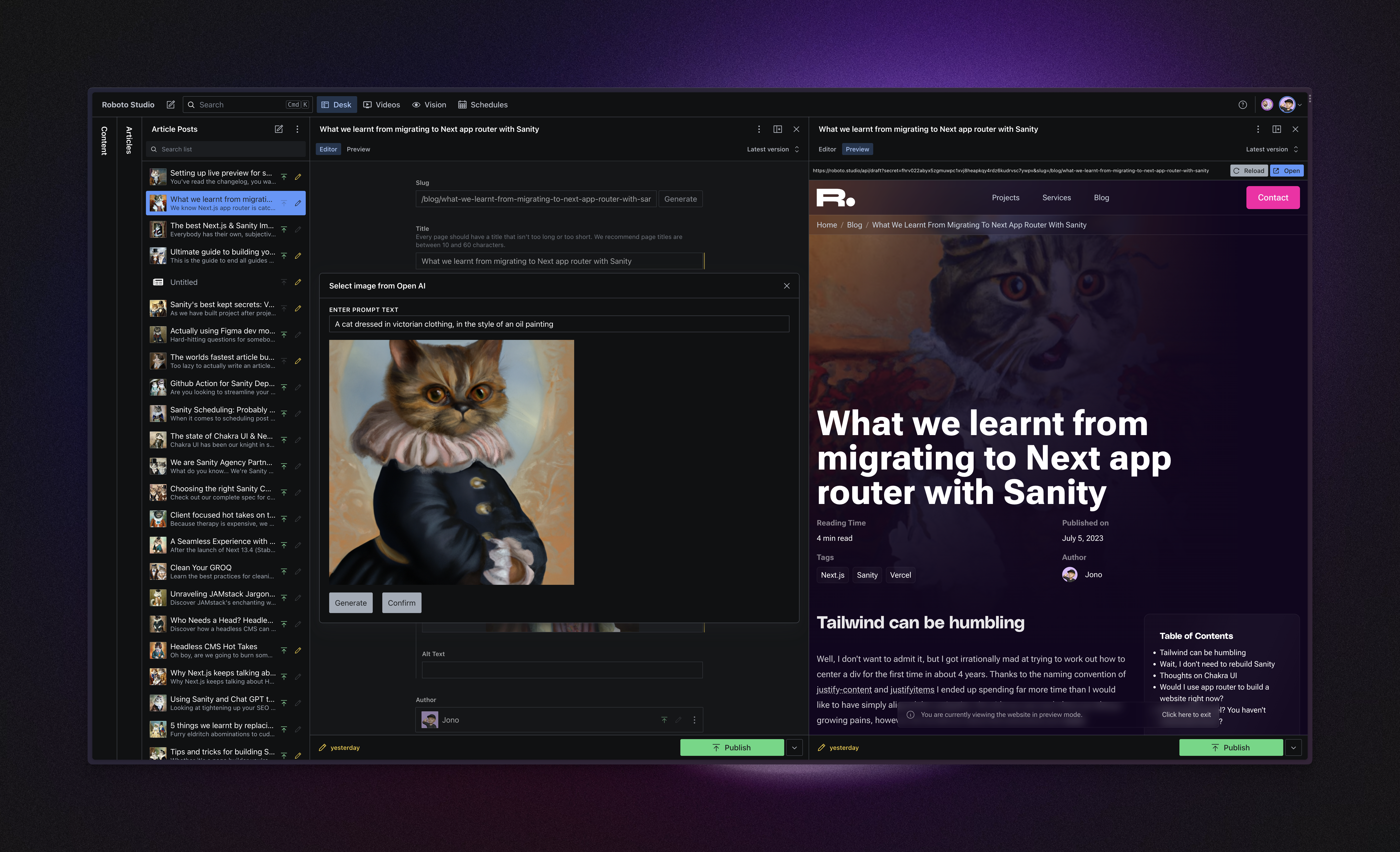 Roboto Studio - made with Sanity.io