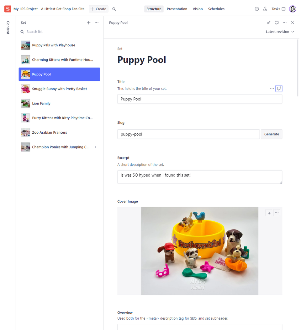 My LPS Project - A Littlest Pet Shop fan page - made with Sanity.io