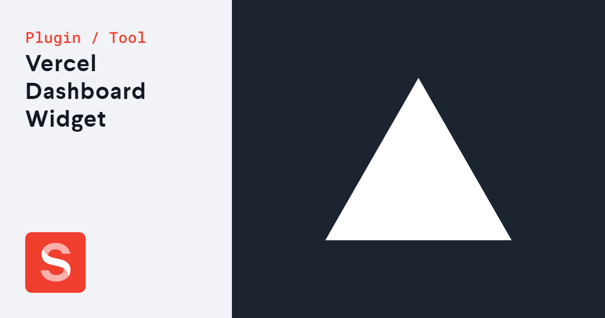 Vercel Dashboard Widget | Sanity.io plugin