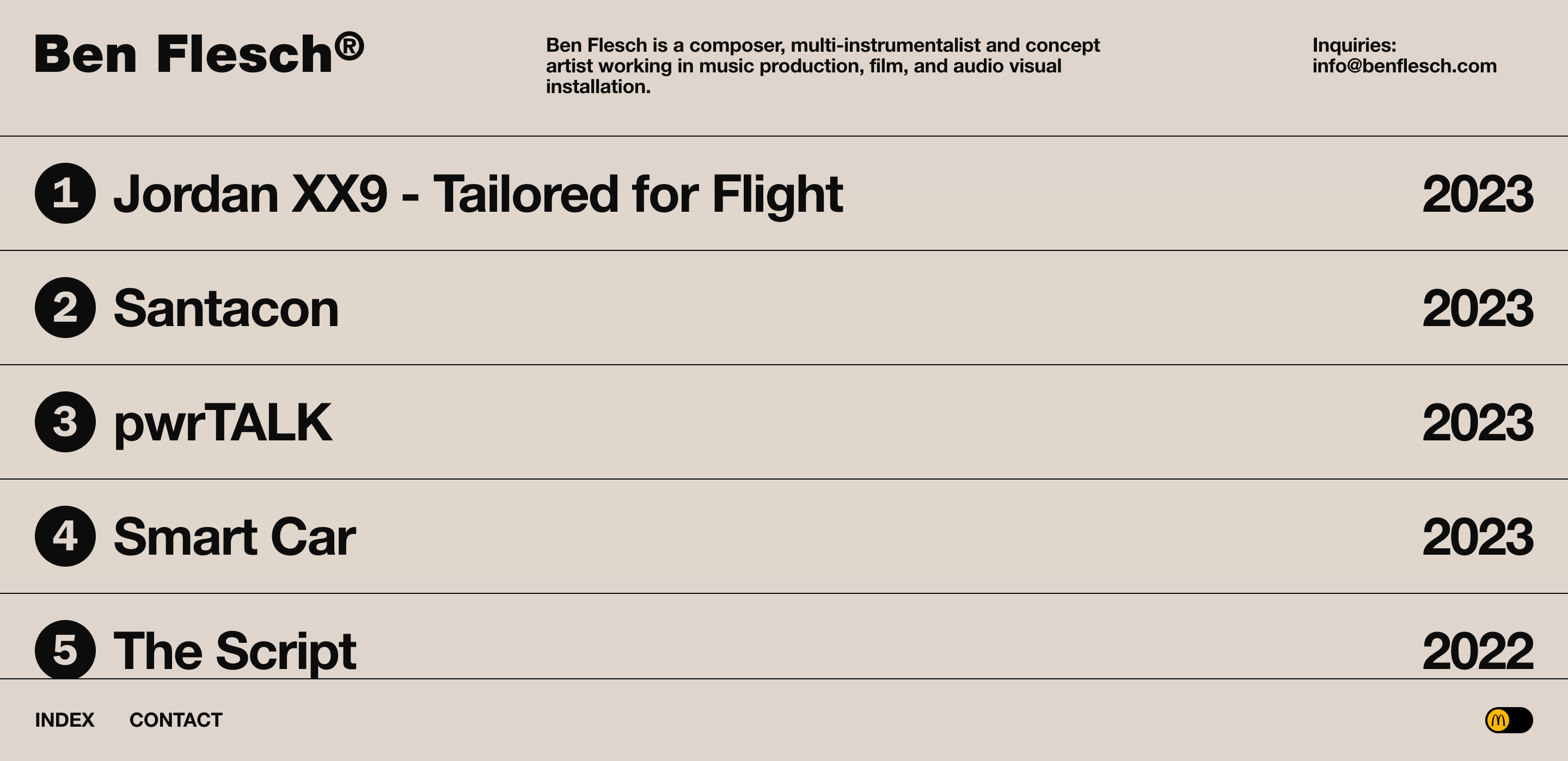 Ben Flesch - made with Sanity.io