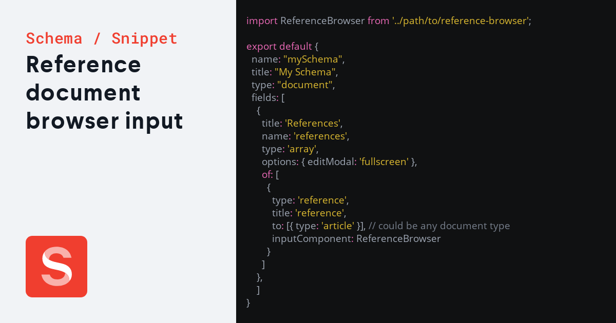 Reference Document Browser Input Schema