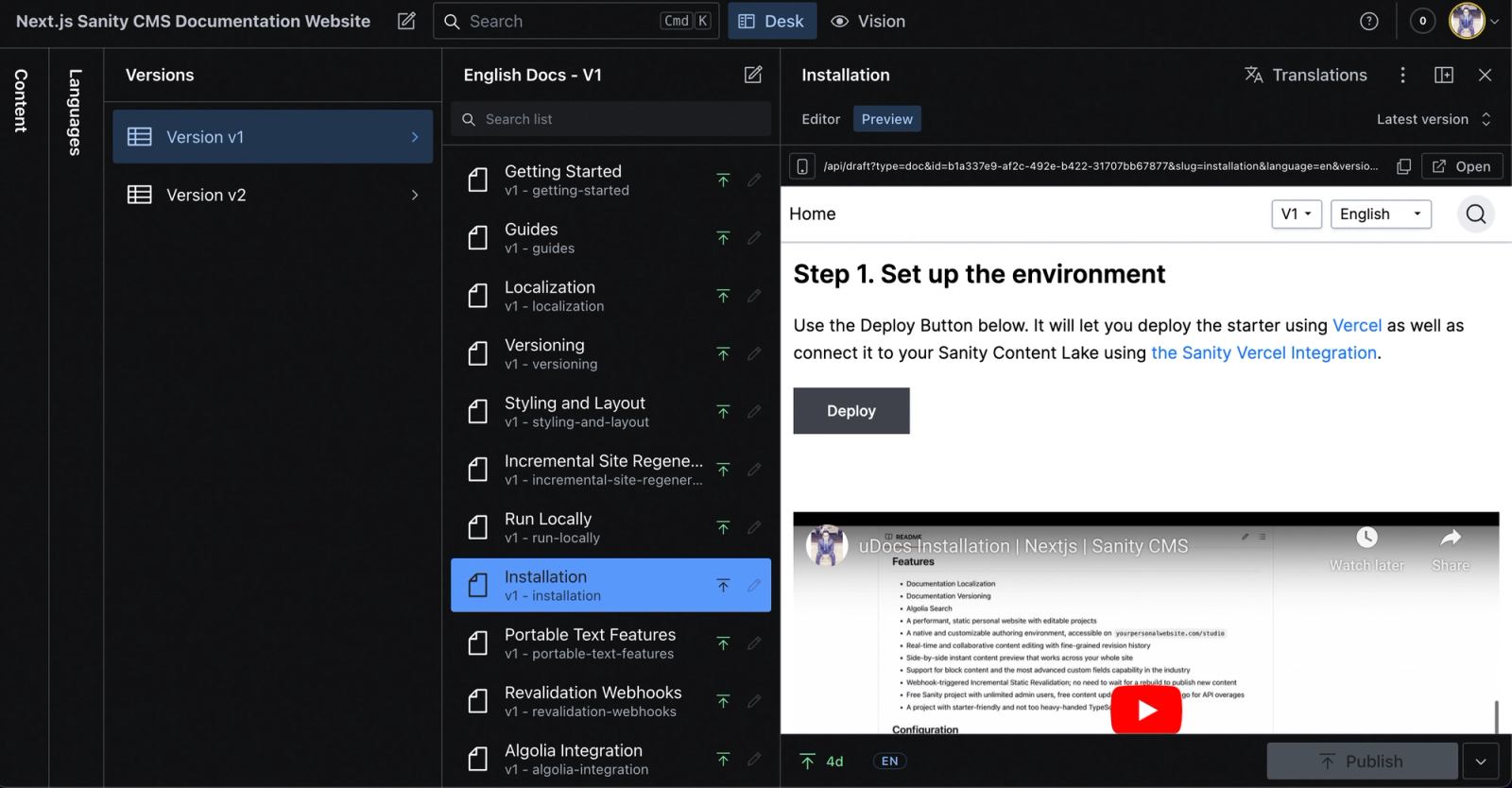 uDocs - made with Sanity.io