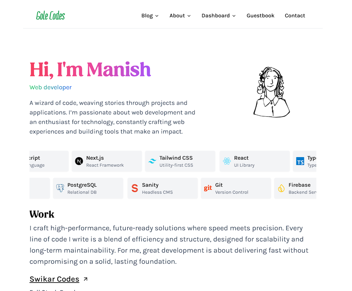 Manish Tamang Portfolio - made with Sanity.io