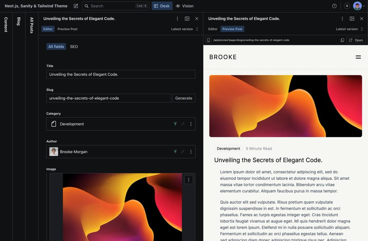 Next + Sanity Theme - made with Sanity.io