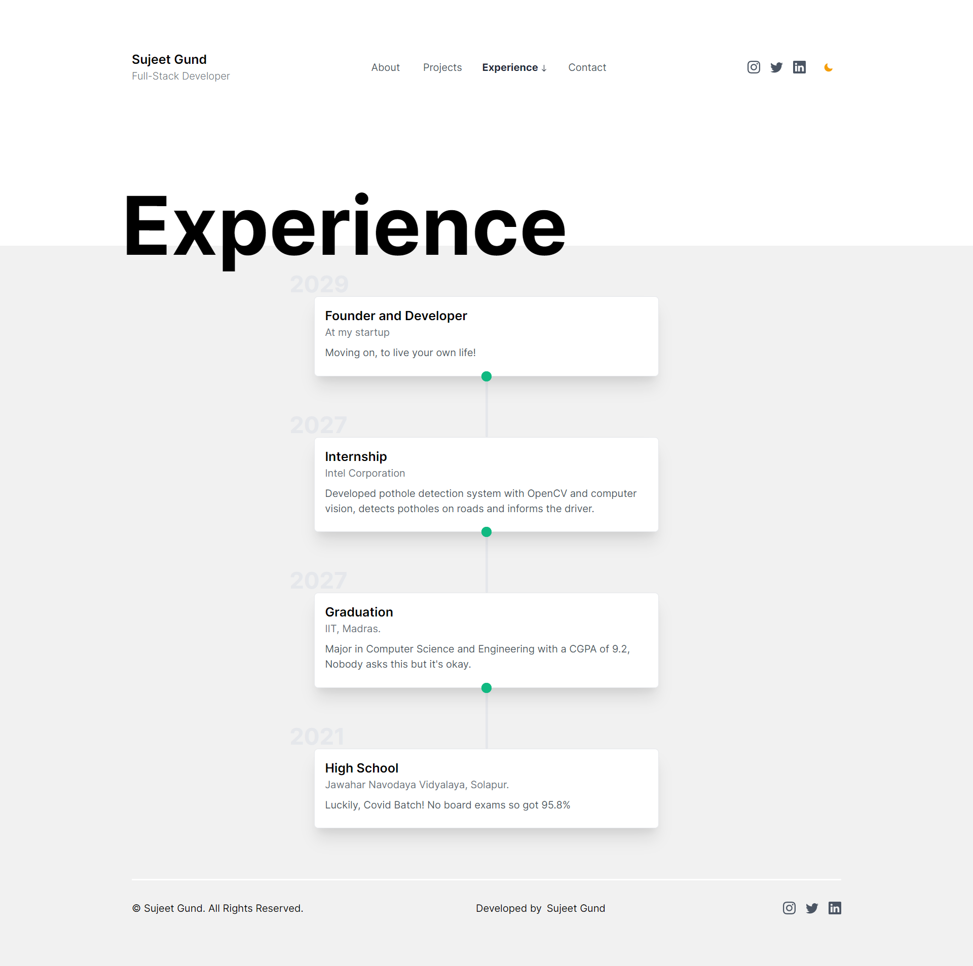 Portfolio Template With Next.JS - made with Sanity.io