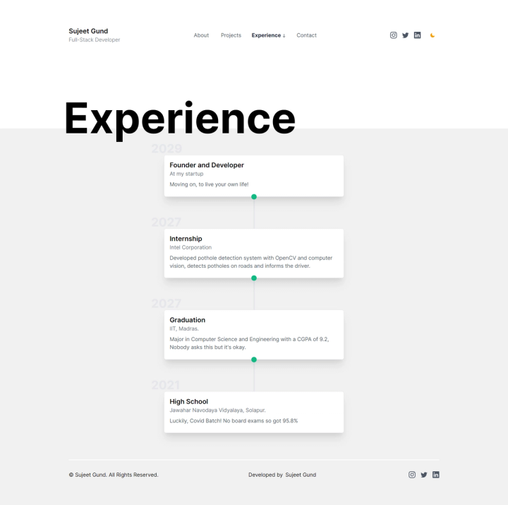 Portfolio Template With Next.JS - made with Sanity.io