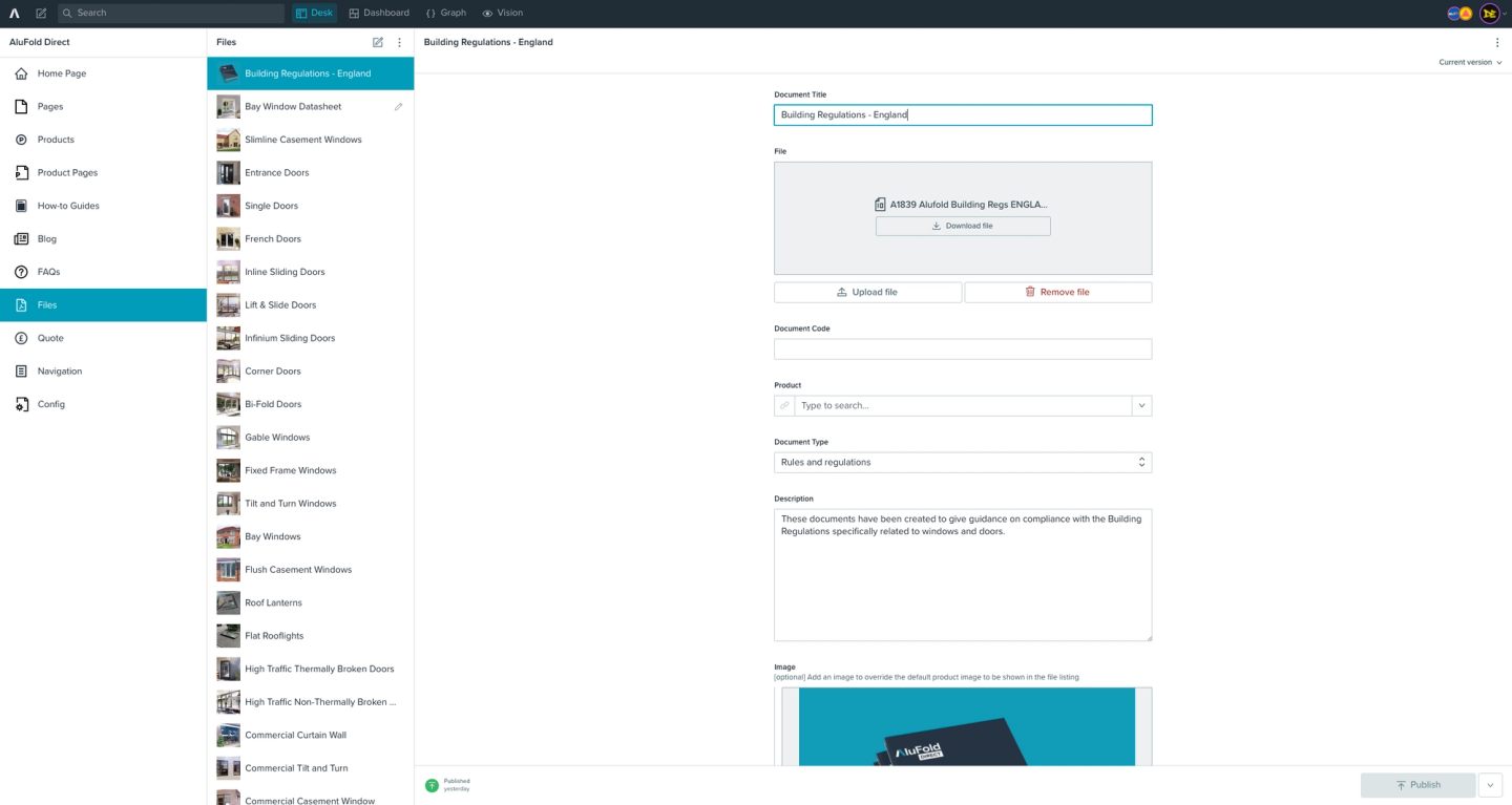 AluFold Direct website - made with Sanity.io