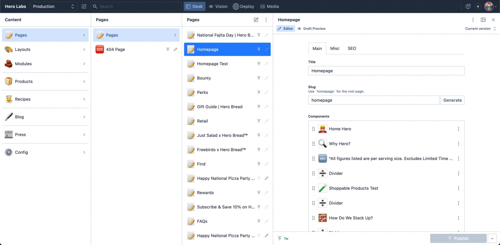 Hero Bread - made with Sanity.io