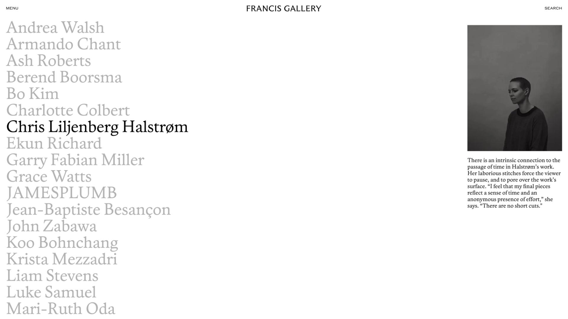 Francis Gallery - made with Sanity.io