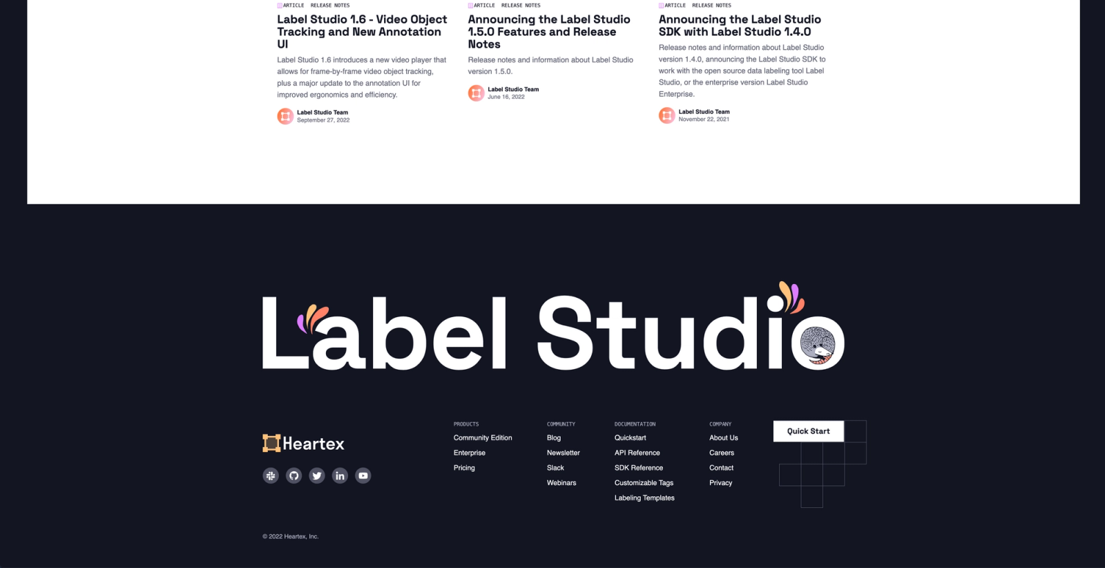 Label Studio - made with Sanity.io