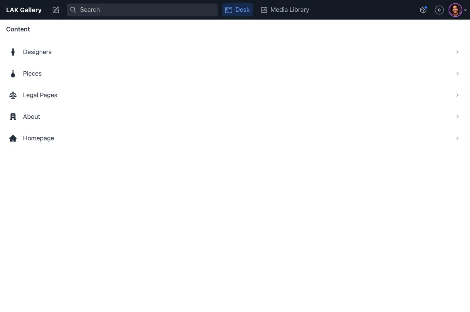 LAK Gallery - made with Sanity.io