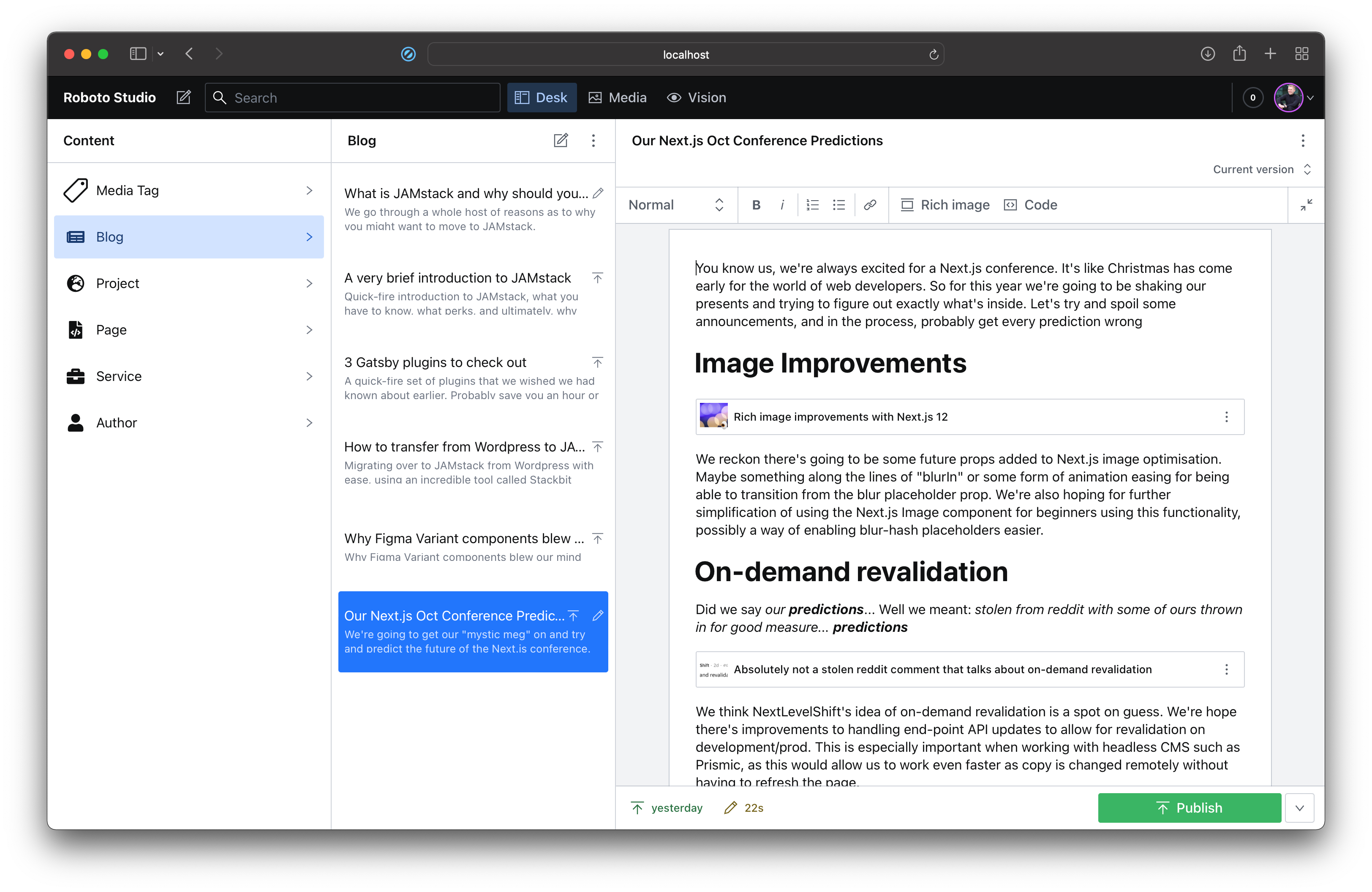 Roboto Studio Website - made with Sanity.io