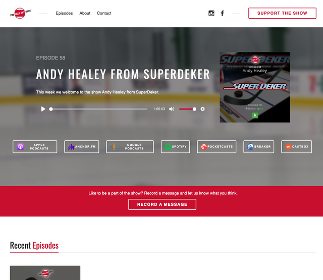 Face-off Spot Podcast - made with Sanity.io