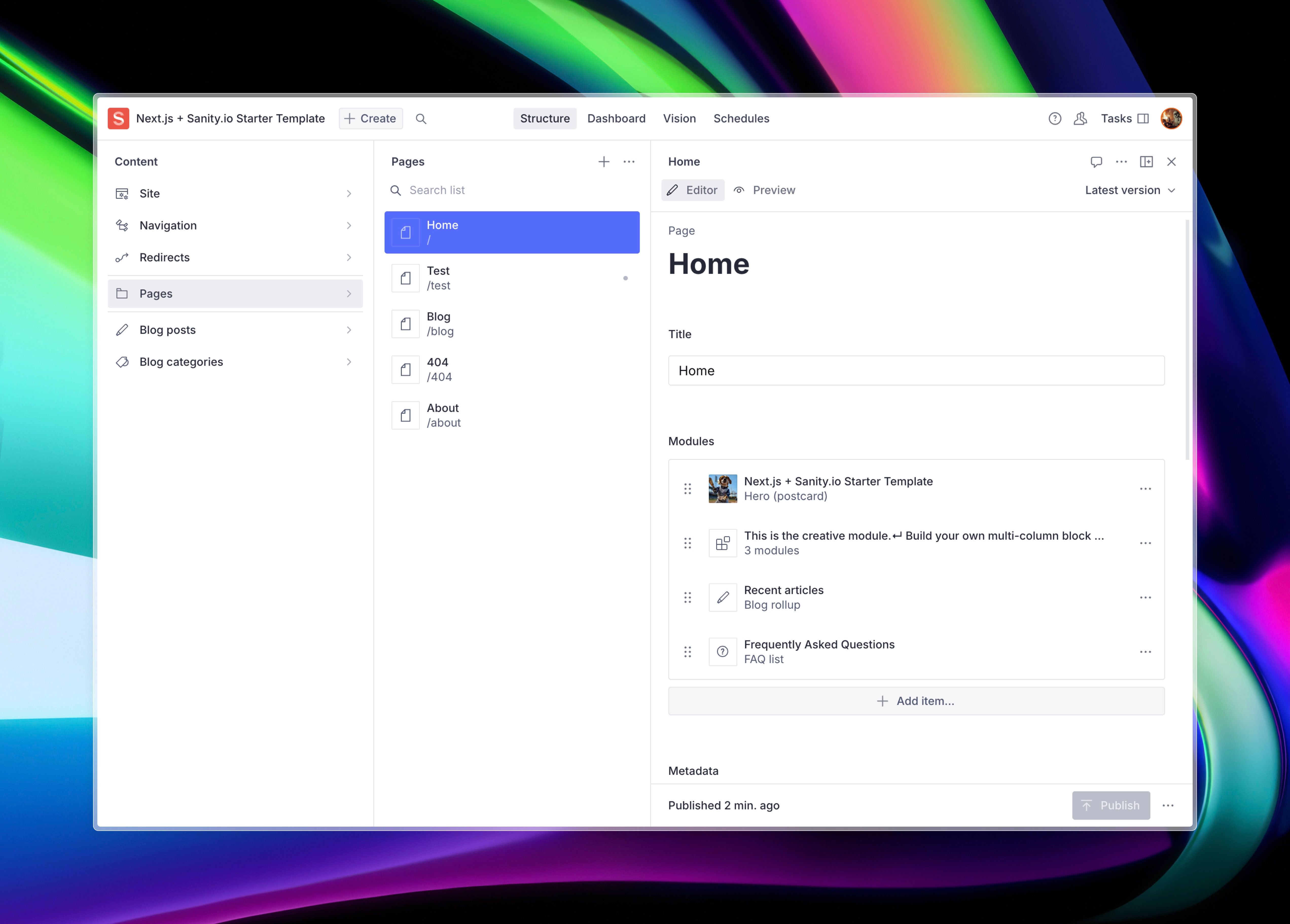 Sanity templates: get up and running in minutes