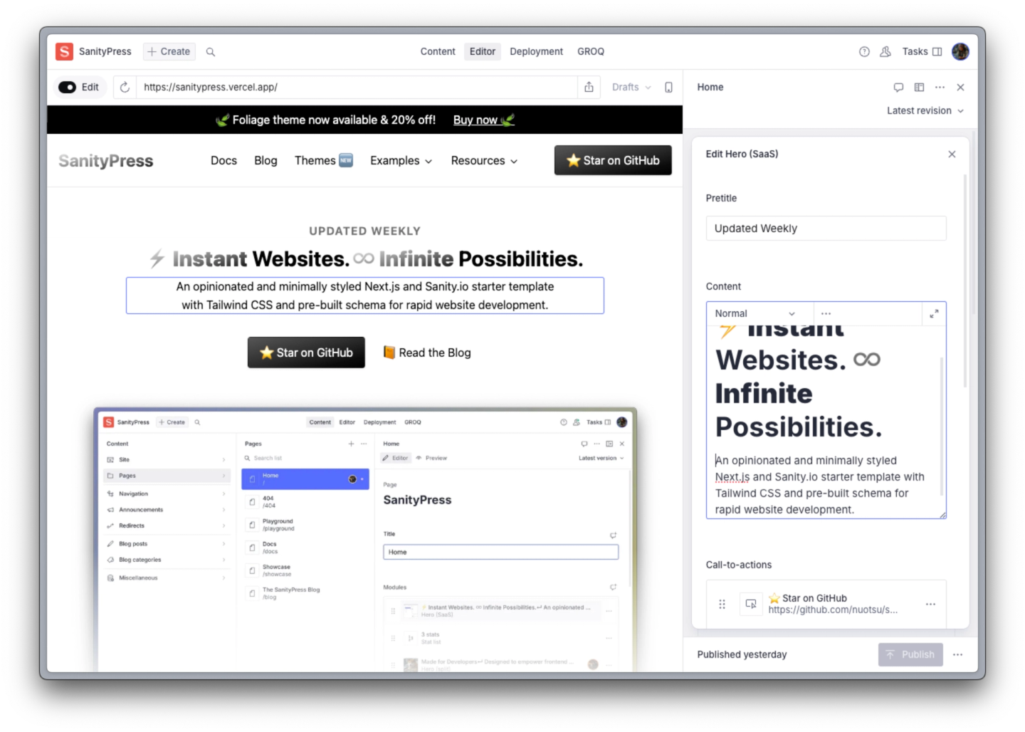 SanityPress 🖤 A Customizable Next.js + Sanity.io Starter Templat ...