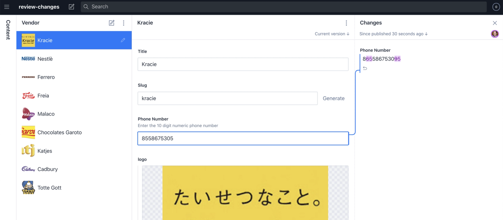Creating custom diff components for 3 different field types | Sanity.io guide
