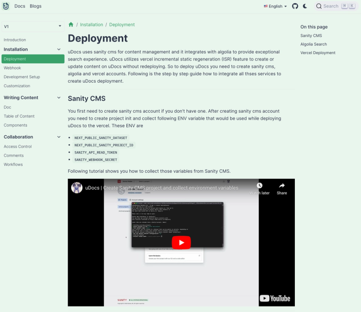 uDocs - made with Sanity.io