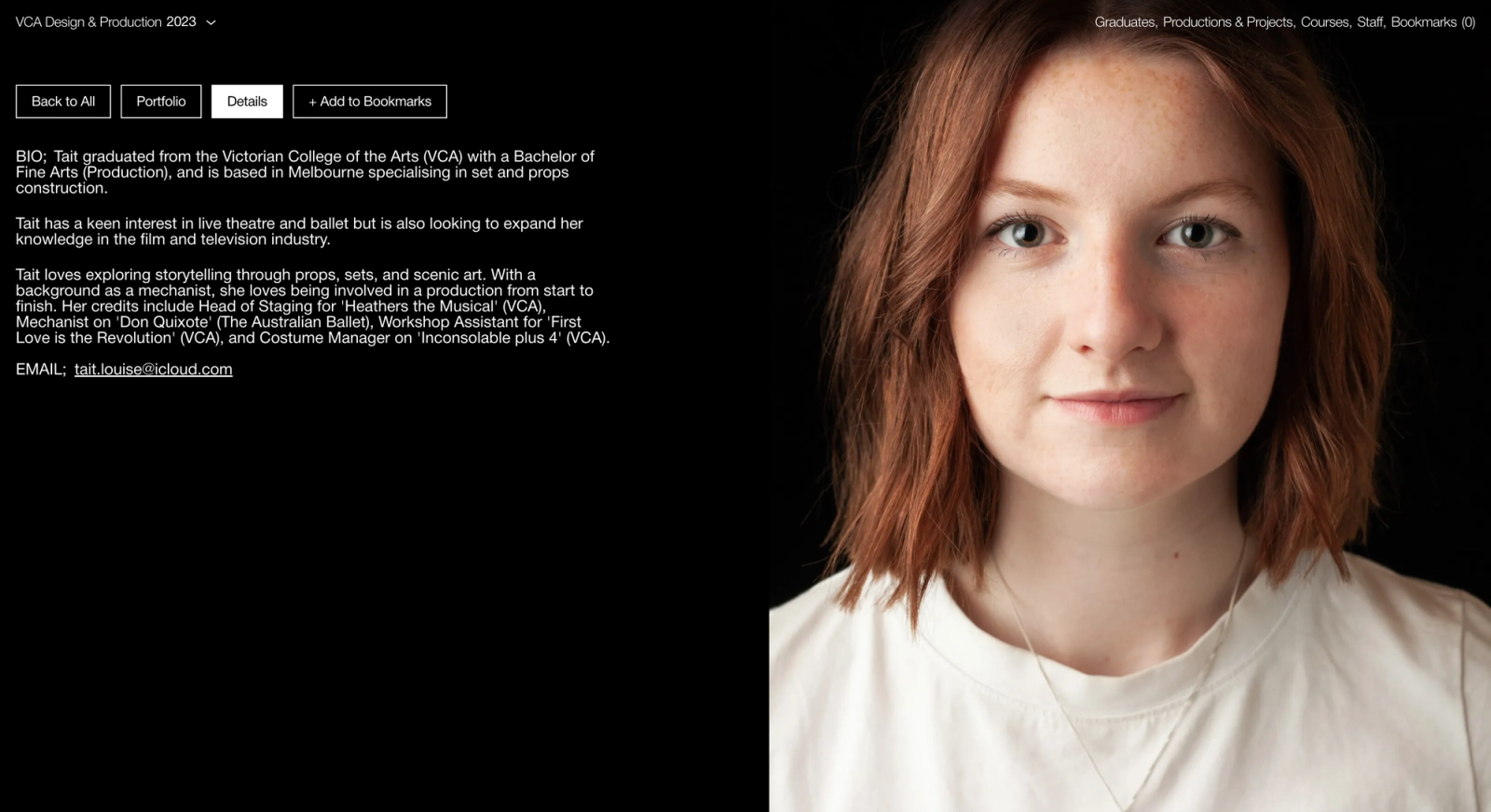 VCA Design & Production 2023 - made with Sanity.io