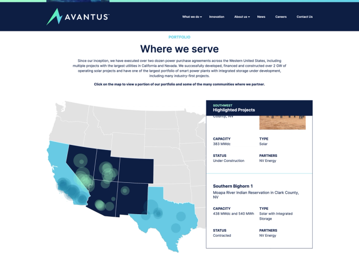 Avantus - made with Sanity.io