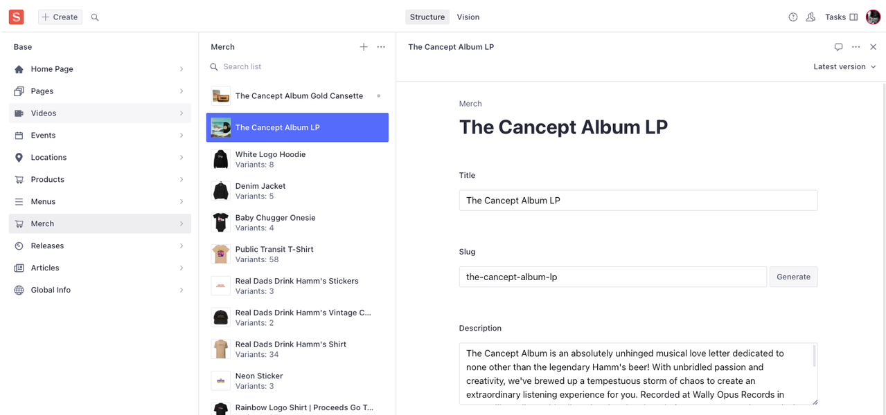The Chugs - made with Sanity.io