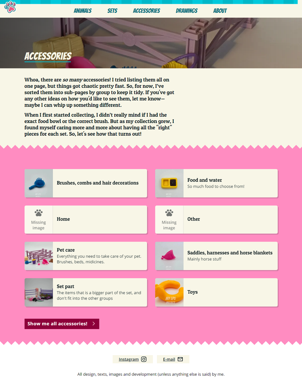 My LPS Project - A Littlest Pet Shop fan page - made with Sanity.io