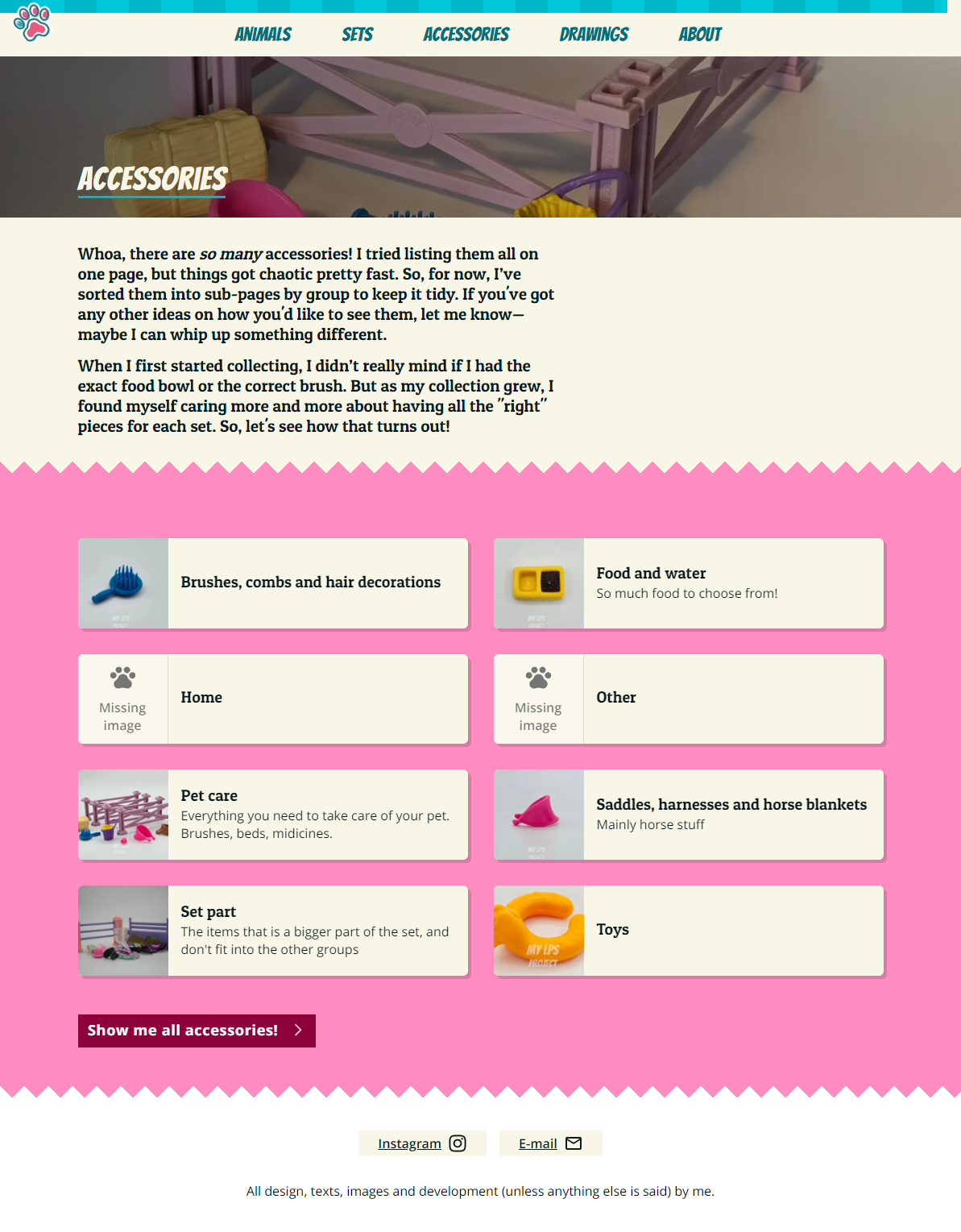 My LPS Project - A Littlest Pet Shop fan page - made with Sanity.io