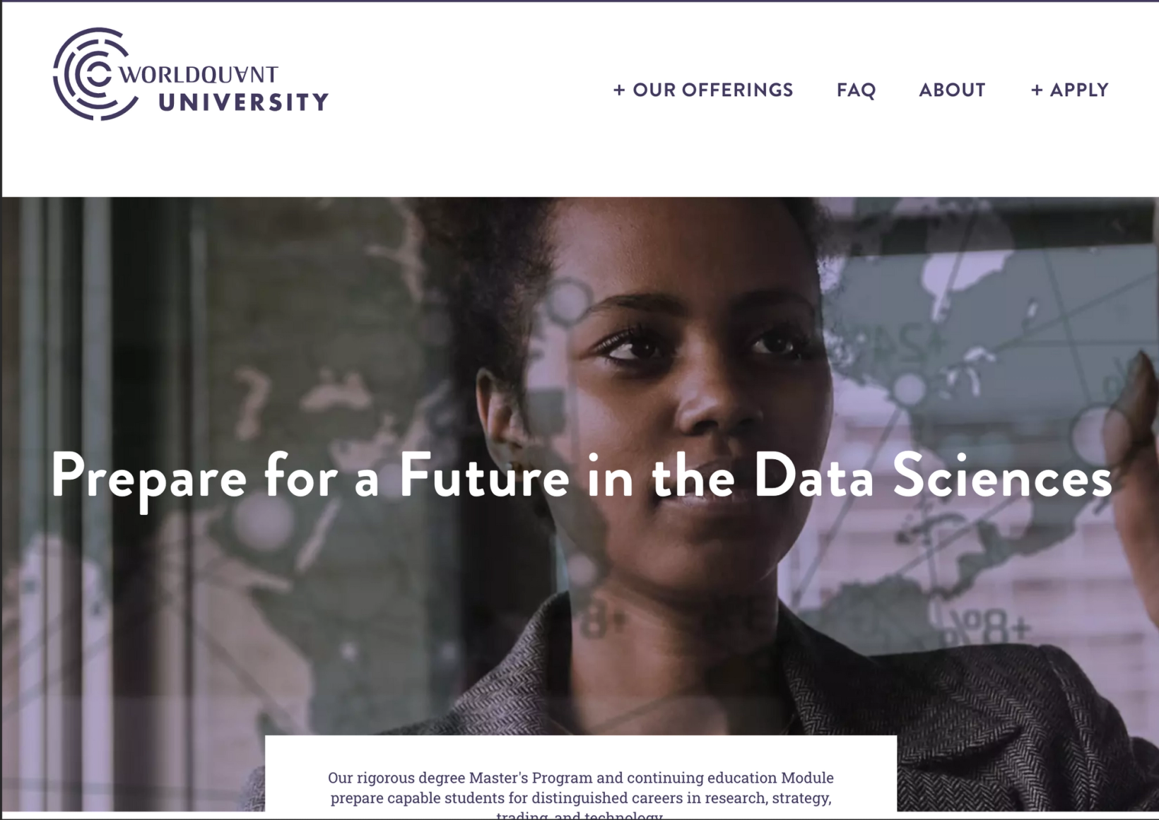 WorldQuant University - made with Sanity.io