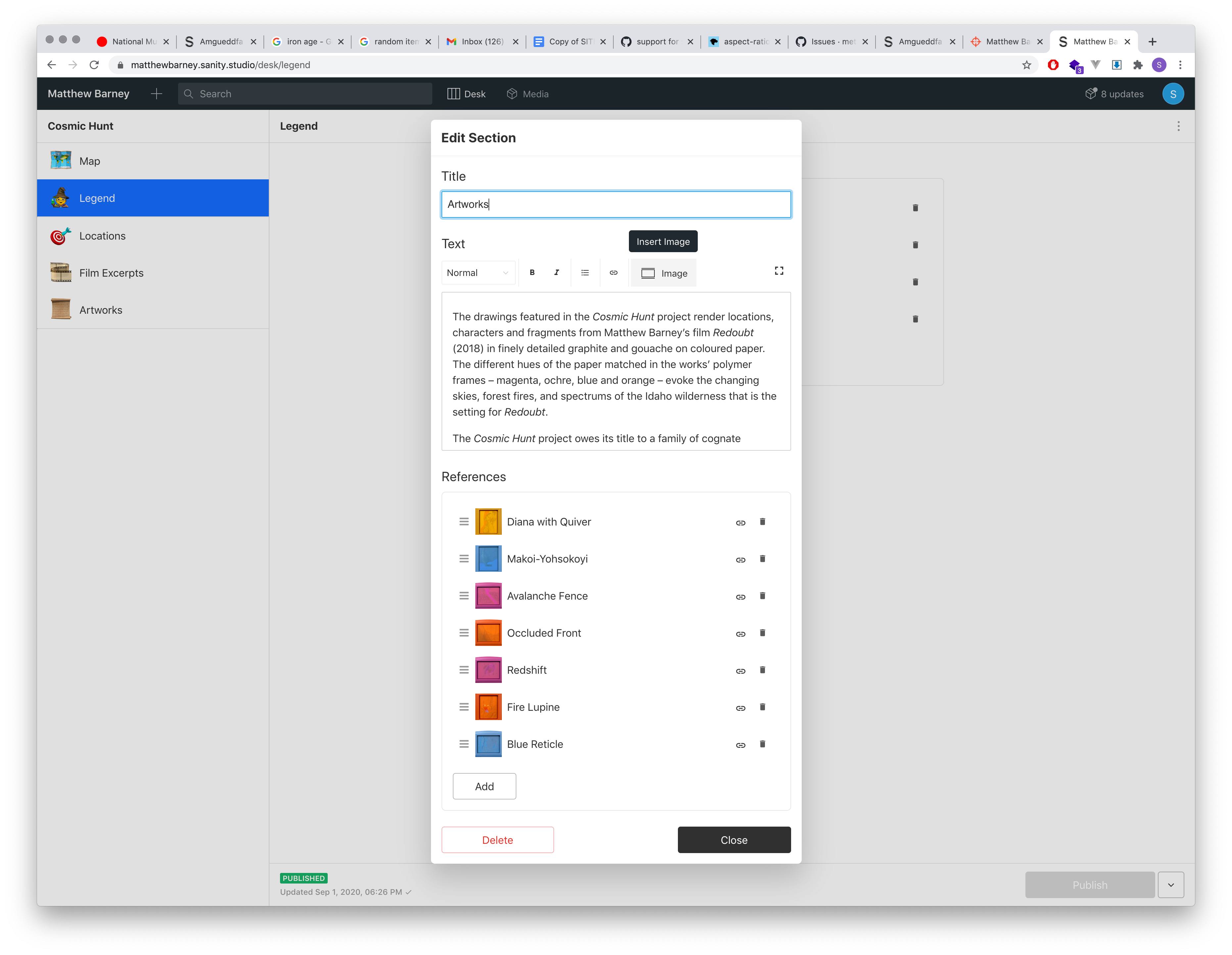 Matthew Barney – Cosmic Hunt - made with Sanity.io