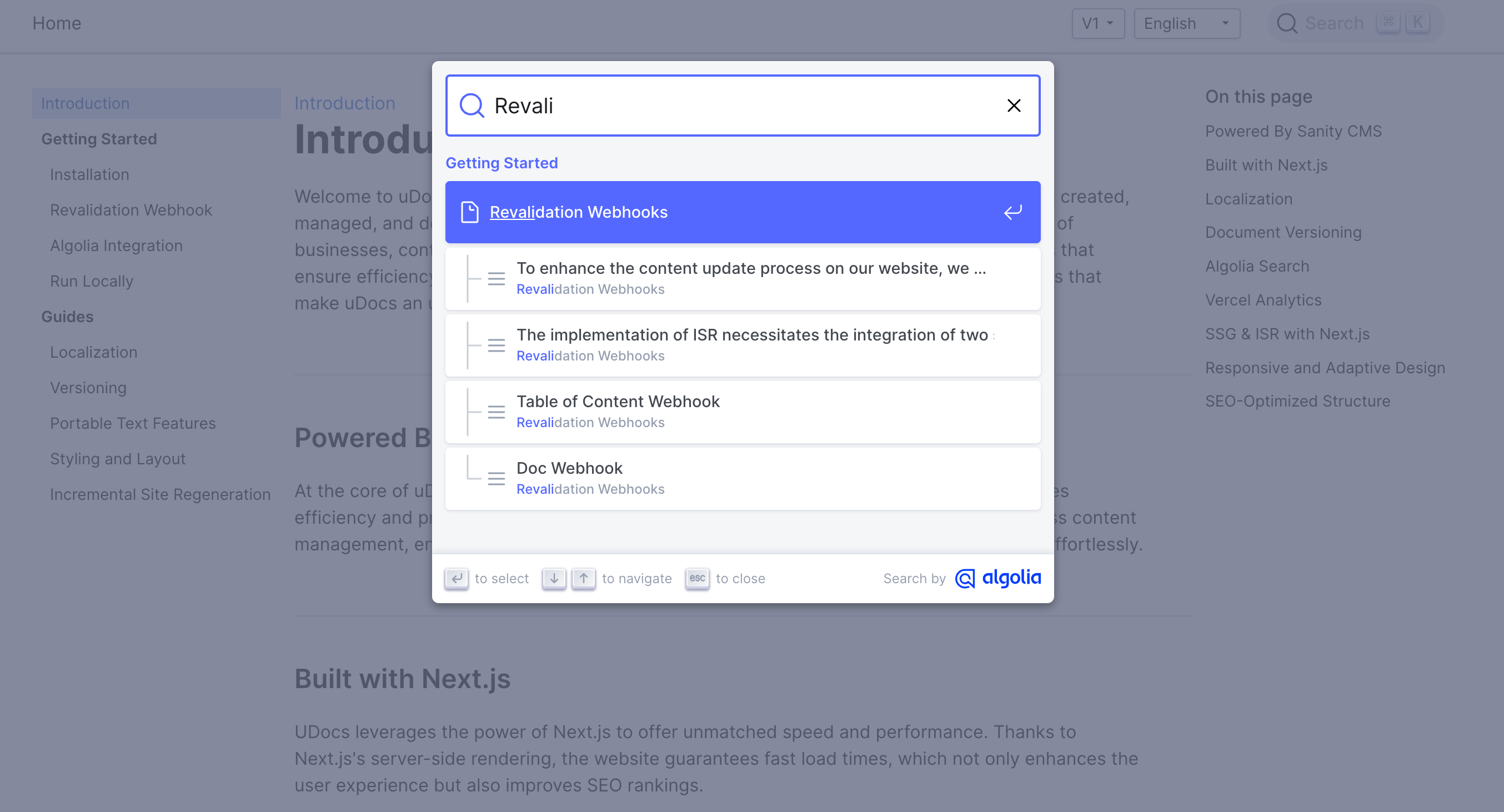 uDocs - made with Sanity.io