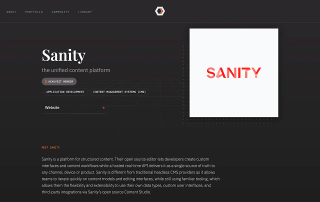 Heavybit - made with Sanity.io
