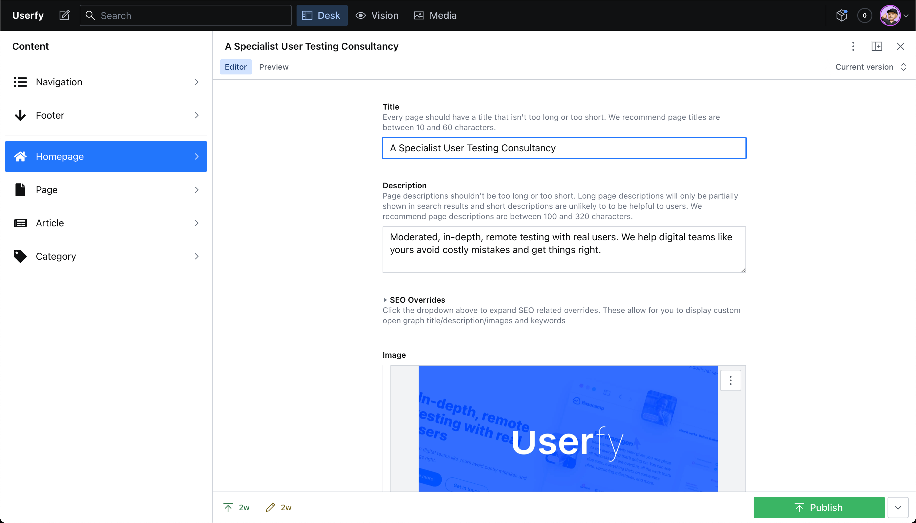Userfy - made with Sanity.io