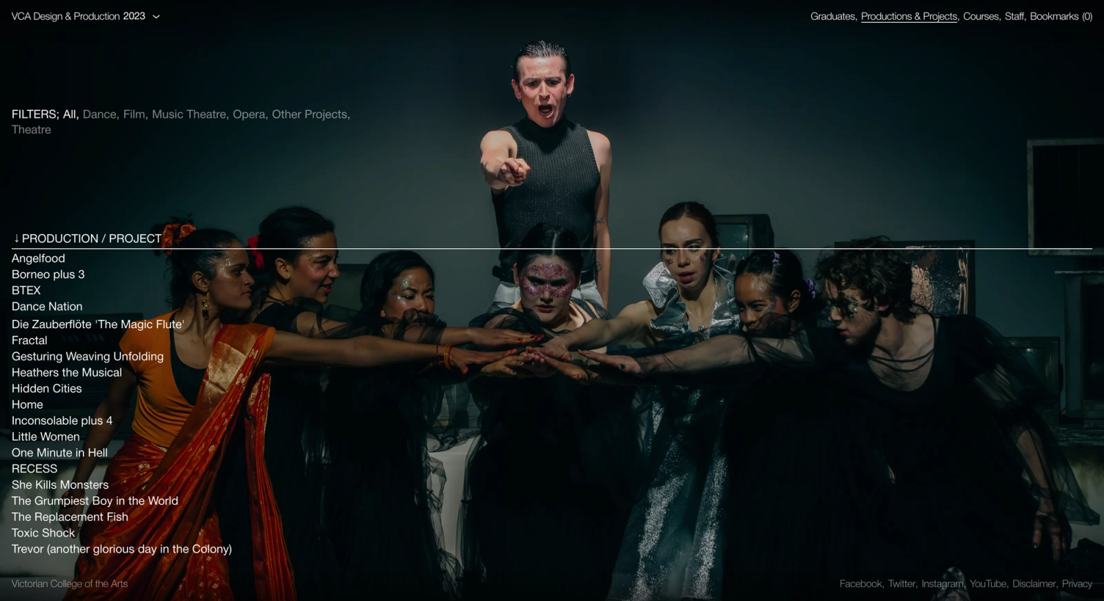 VCA Design & Production 2023 - made with Sanity.io