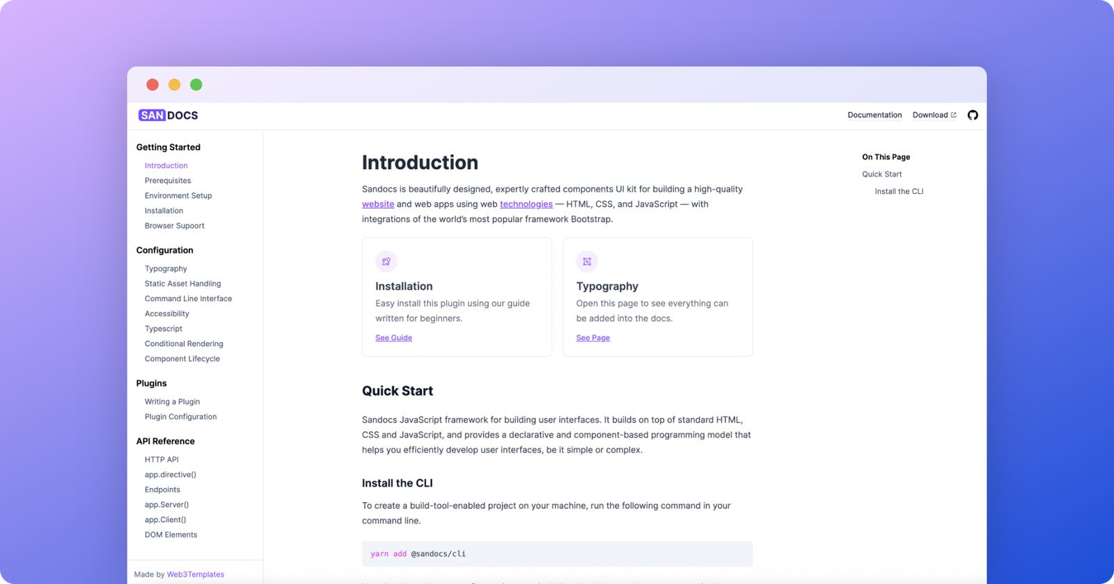 Sandocs Documentation Template Made With Sanity Io