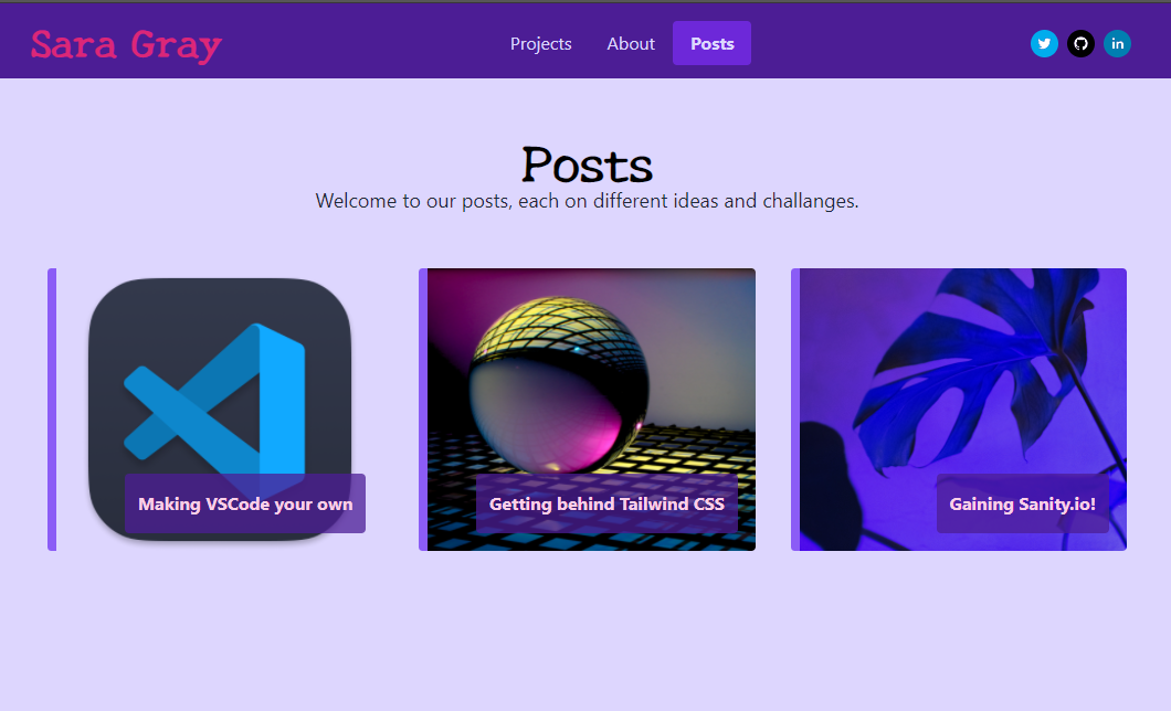 Portfolio - made with Sanity.io