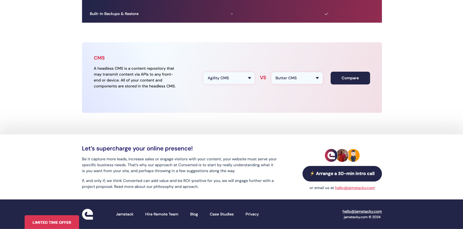 Jamstacky - made with Sanity.io