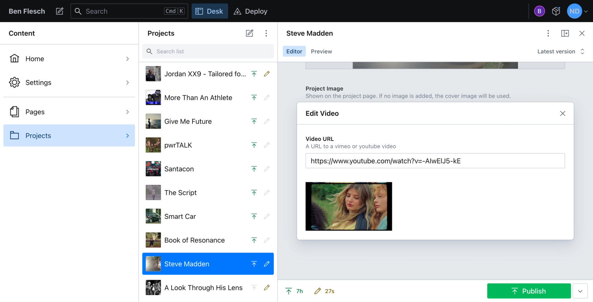 Ben Flesch - made with Sanity.io