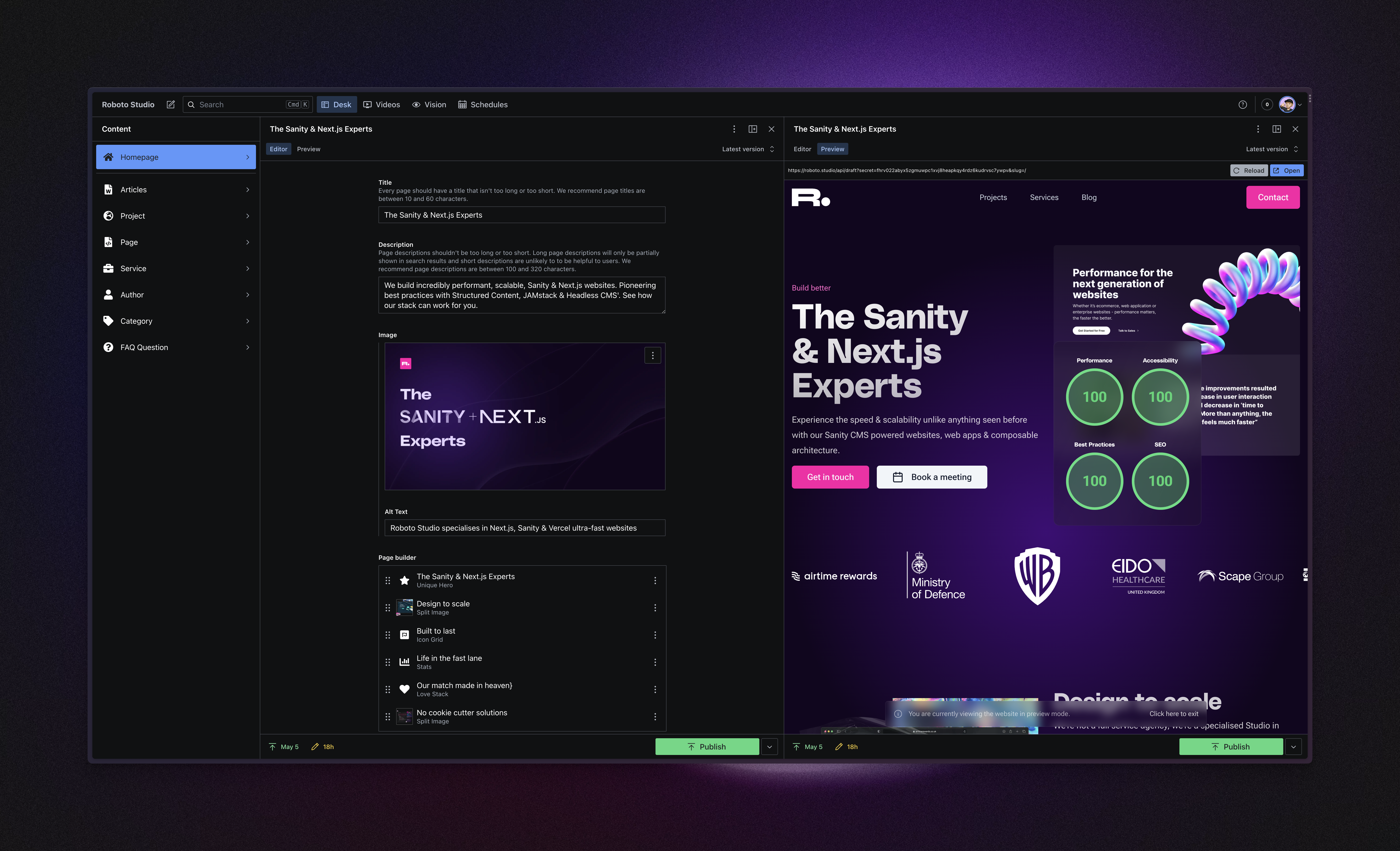 Roboto Studio - made with Sanity.io
